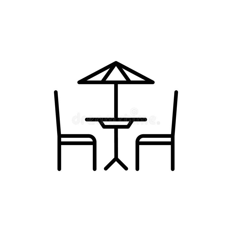 Terrace Icon Set Outdoor Space Illustrations for Architecture and Home ...