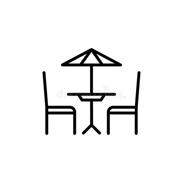 Terrace Icon Set Outdoor Space Illustrations for Architecture and Home ...