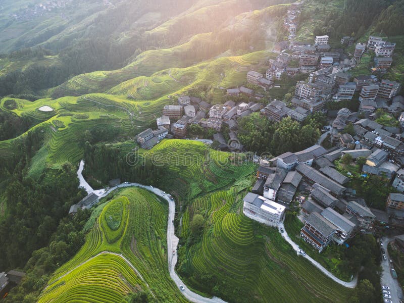 Terrace in Longsheng Guilin China Stock Photo - Image of scenery, hill ...