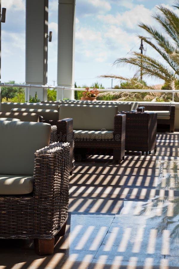 Terrace of modern hotel stock image. Image of pretty - 15718633