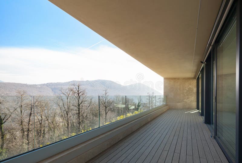 Terrace of modern house stock photo. Image of home, terrace - 102406372