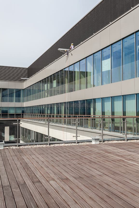 Terrace of an Office Building Stock Photo - Image of exterior, building ...