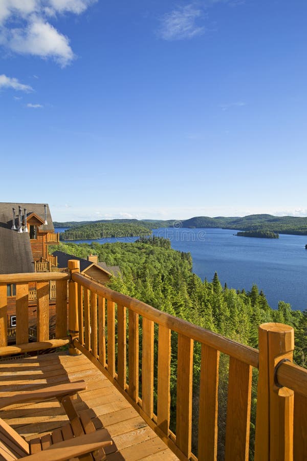 Terrace over the lake stock image. Image of green, summer - 56060049