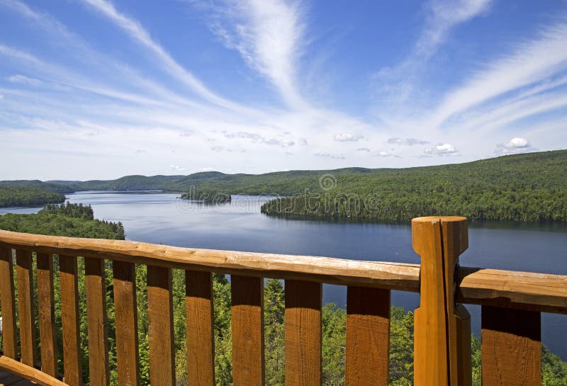 Terrace over the lake stock image. Image of building - 56060125