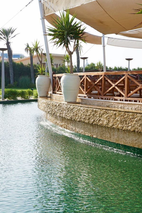 Terrace over the water stock photo. Image of marquee - 26216076