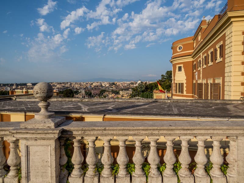 Terrace on Rome stock image. Image of exciting, catholic - 76538667
