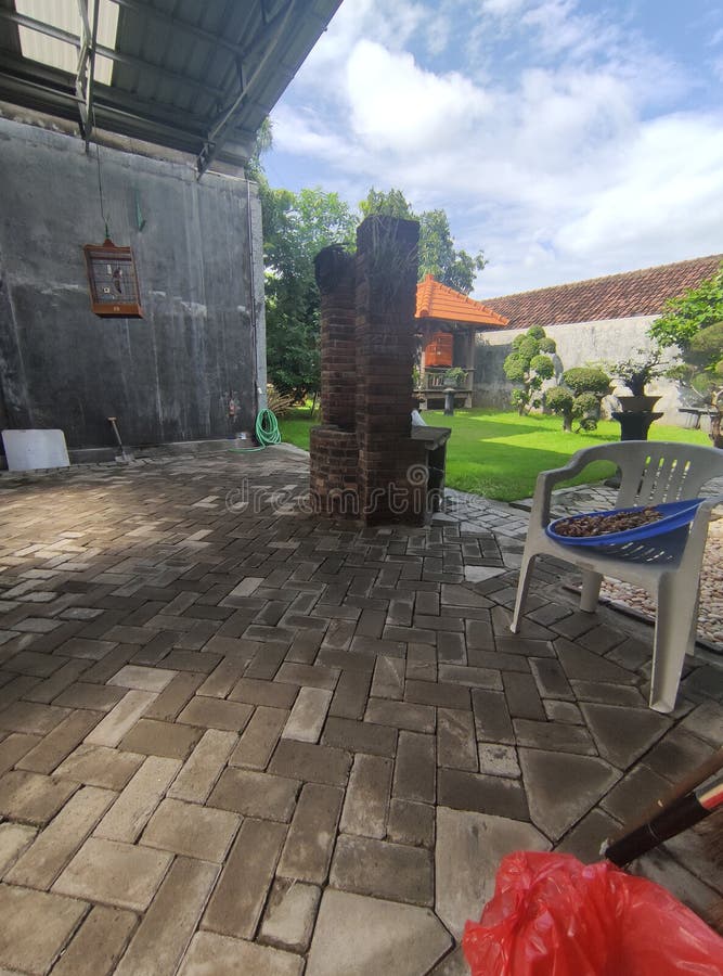 Terrace at side view stock photo. Image of transport - 205933202