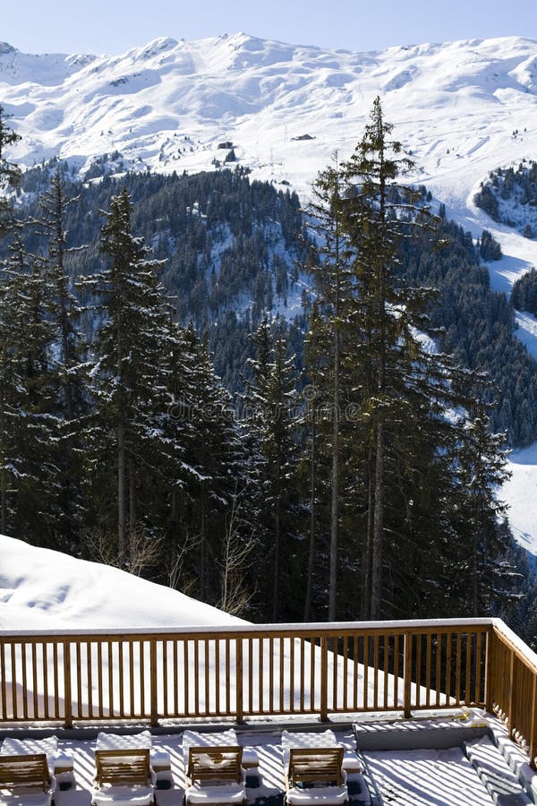 Terrace in the snow stock photo. Image of people, terrace - 108326266