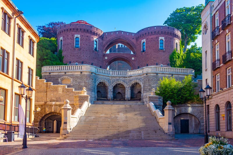 Terrace Stairs in Swedish Town Helsingborg Stock Photo - Image of arch ...