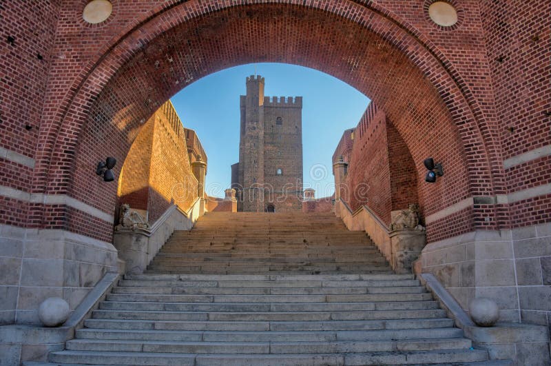 Terrace Stairs in Swedish Town Helsingborg Stock Image - Image of brick ...