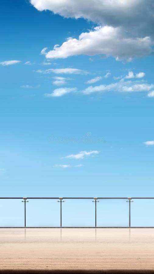Terrace view stock image. Image of railing, view, landscape - 268790943