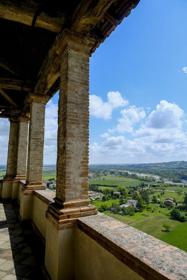 Terrace View from the Castle Castello Torrechiara in Langhirano, Emilia ...