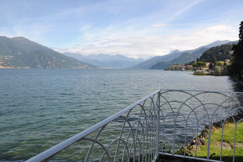 Terrace with View on the Lake Como Stock Photo - Image of coast ...