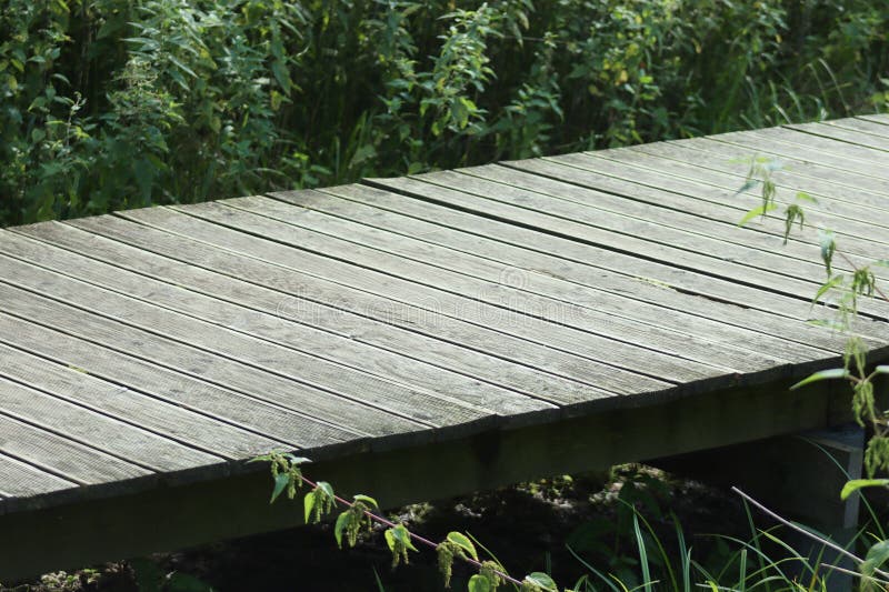 Terrace Wooden Platform. a Wooden Platform in the Park Stock Image ...