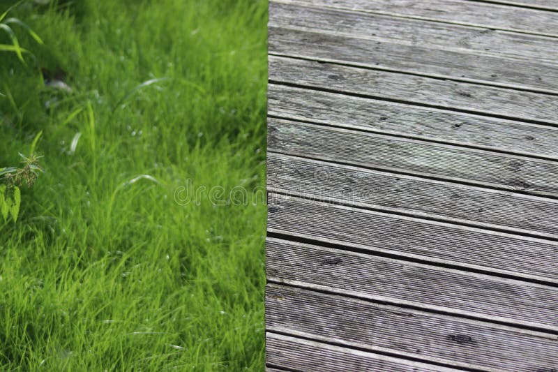 Terrace Wooden Platform. a Wooden Platform in the Park Stock Photo ...