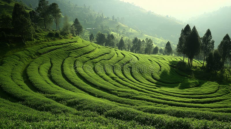 Terraced Fields Celebrate Seasonal Festivals Stock Image - Image of ...