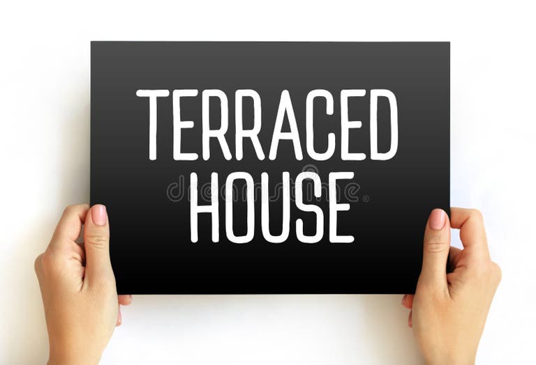 Terraced House is a Form of Medium-density Housing, Text Concept on ...