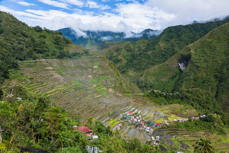 Terraced Rice Fields and Settlements in Batad, Cordirera, Philippines ...