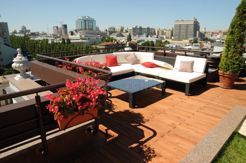 Open terrace stock image. Image of light, dining, terrace - 11768929