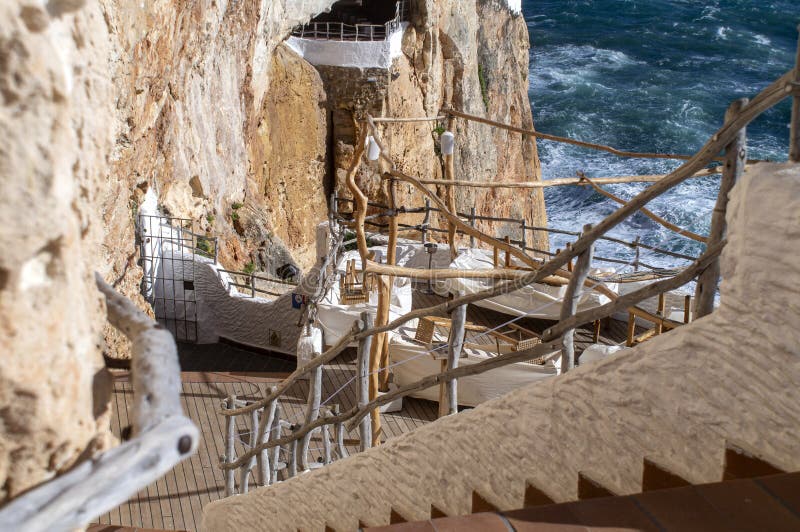 Terraces on Cliffs by the Sea Editorial Stock Photo - Image of night ...