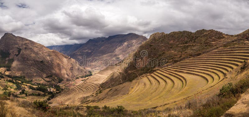 Terraces in the Hills of Peru Stock Photo - Image of peruvian, building ...