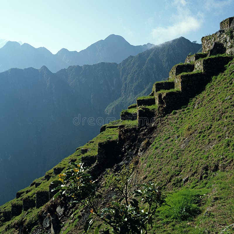 Terraces Machu Picchu stock photo. Image of building - 27283868