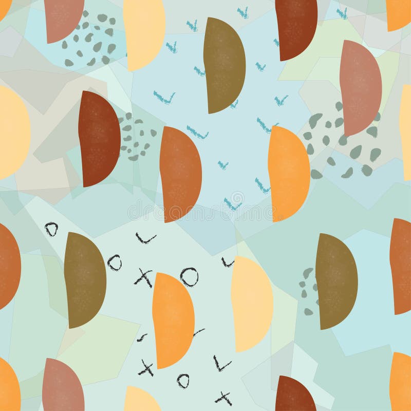 Terracotta Abstract Seamless Pattern Modern Digital Design Modern