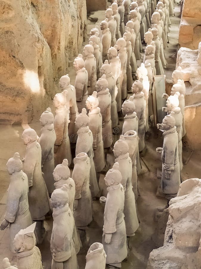 Terracotta Army, Stone Figures, Chinese Army Soldiers. Editorial Photo ...