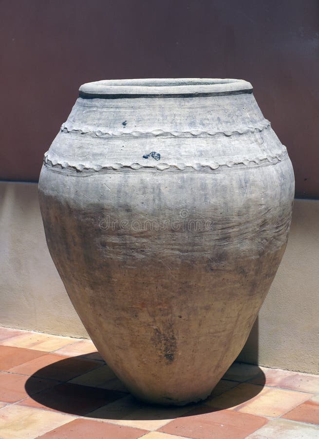 Terracotta jar stock image. Image of huge, ceramic, artistic - 5296269