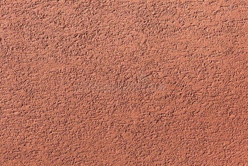 Terracotta Painted Stucco Wall. Background Texture Stock Photo - Image ...