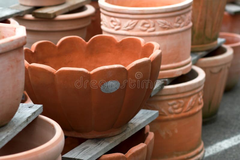 Terracotta plant pots stock photo. Image of planting, gardening - 2483062