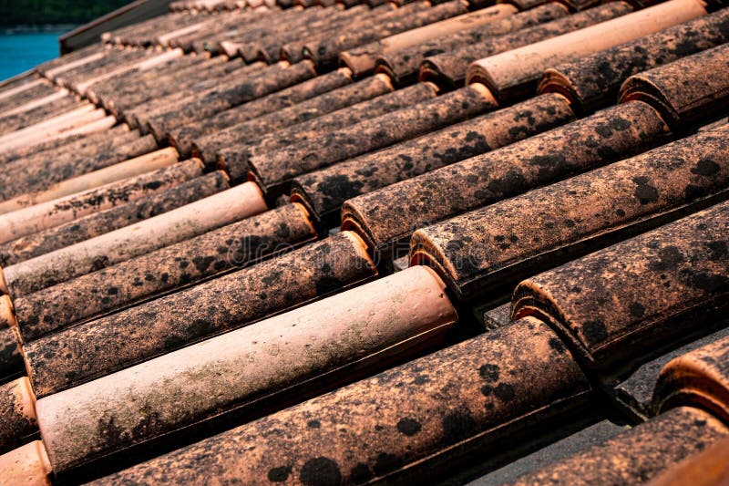 Terracotta Roof Tiles Detail Patterns Reflecting Traditional ...