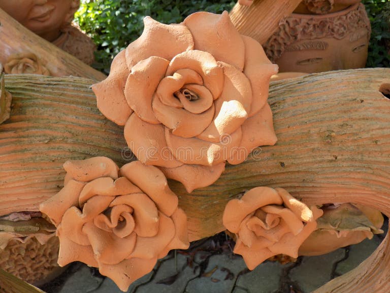 Terracotta Roses stock image. Image of artistic, terracotta - 62038423