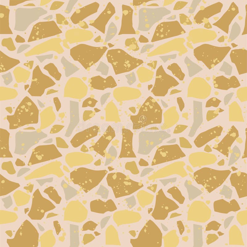 Terracotta Terrazzo Seamless Pattern in Minimal Trendy Style Stock ...