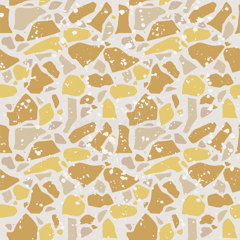 Terracotta Terrazzo Seamless Pattern in Minimal Trendy Style Stock ...