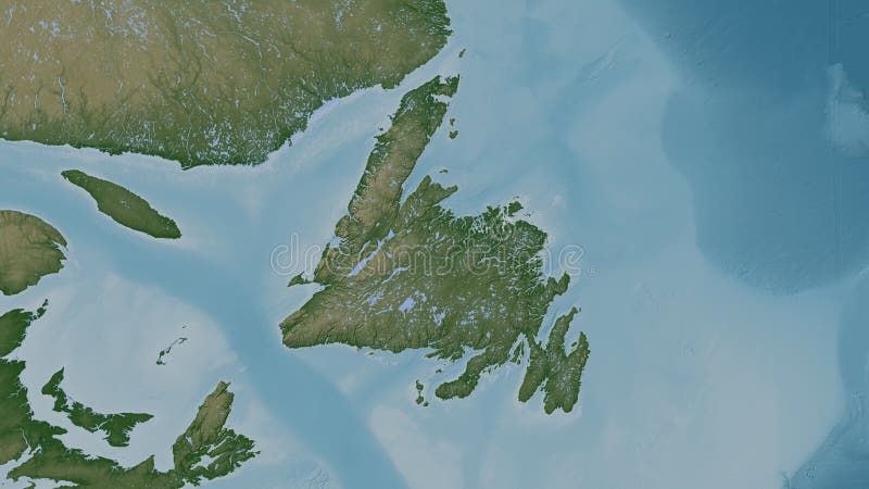 Terranova Island. Canada. Physical Stock Illustration - Illustration of stereographic ...
