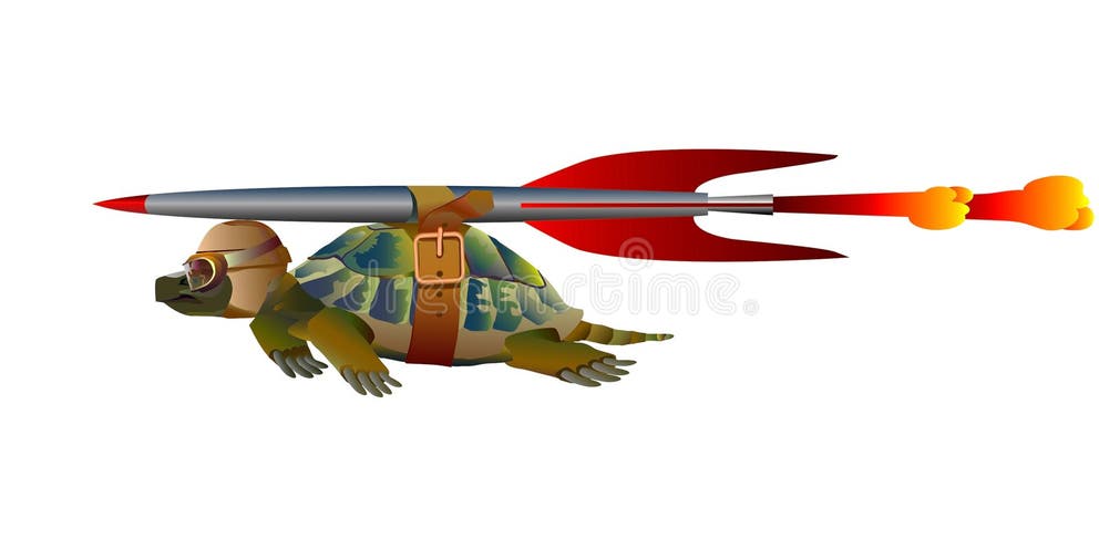 Terrapin in flight stock illustration. Illustration of cartoon - 43887621