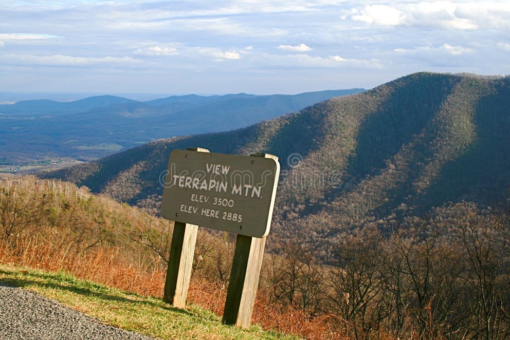 Terrapin Mountain Blue Ridge Parkway Stock Image - Image of clouds ...