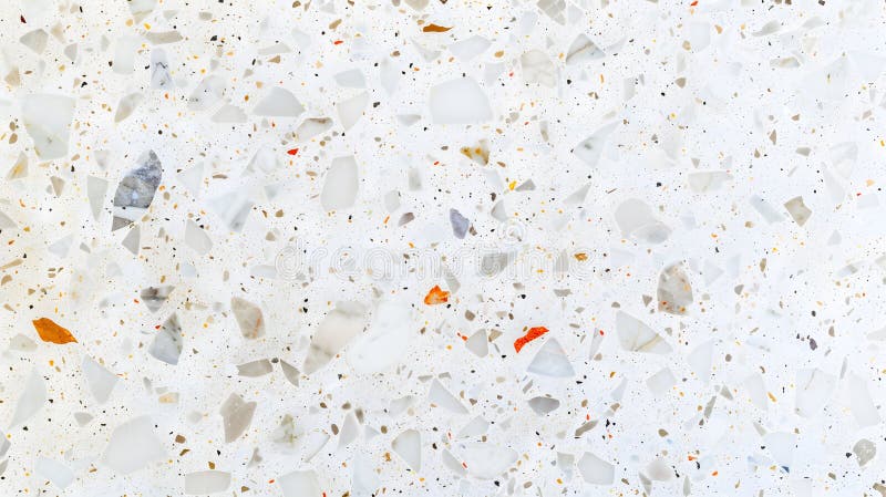 White Terrazzo Background with Tiny Color Flecks and Stone Pieces - AI ...
