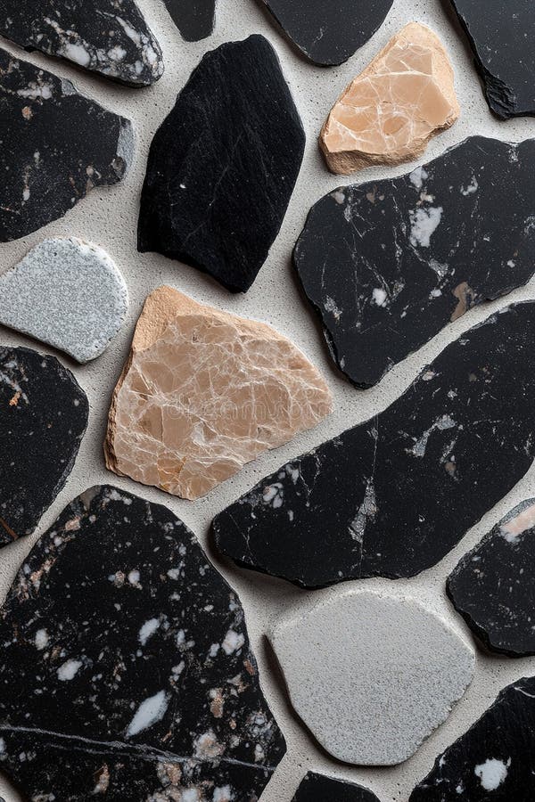 This Terrazzo Features a Stunning Matte Black Surface Adorned with ...