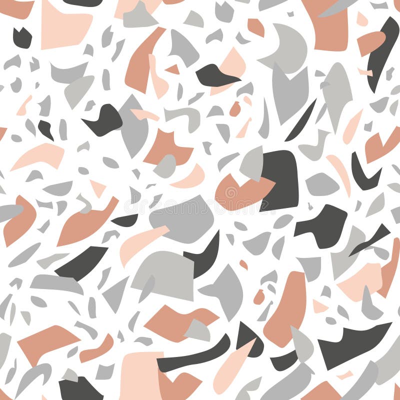 Terrazzo Flooring Texture Seamless Pattern. Abstract Geometric Shapes ...
