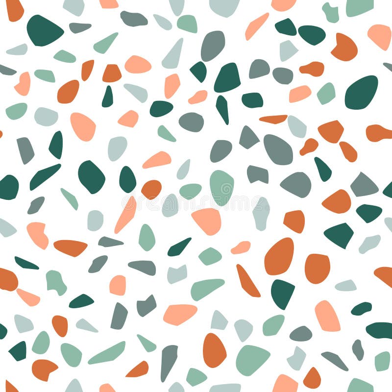 Terrazzo Bright Colores Seamless Pattern Stock Illustration ...