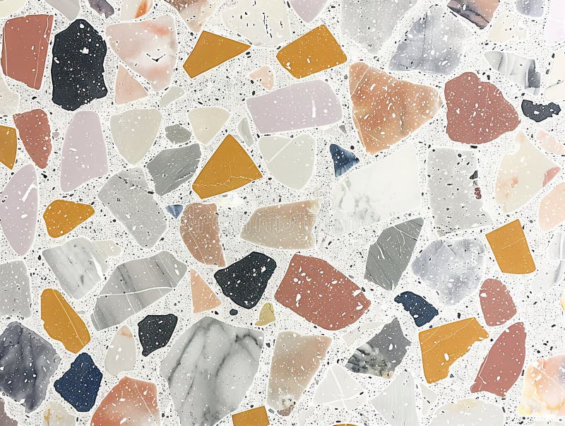 Terrazzo Pastel Texture Flooring Pattern. the Floor is Granite-textured ...