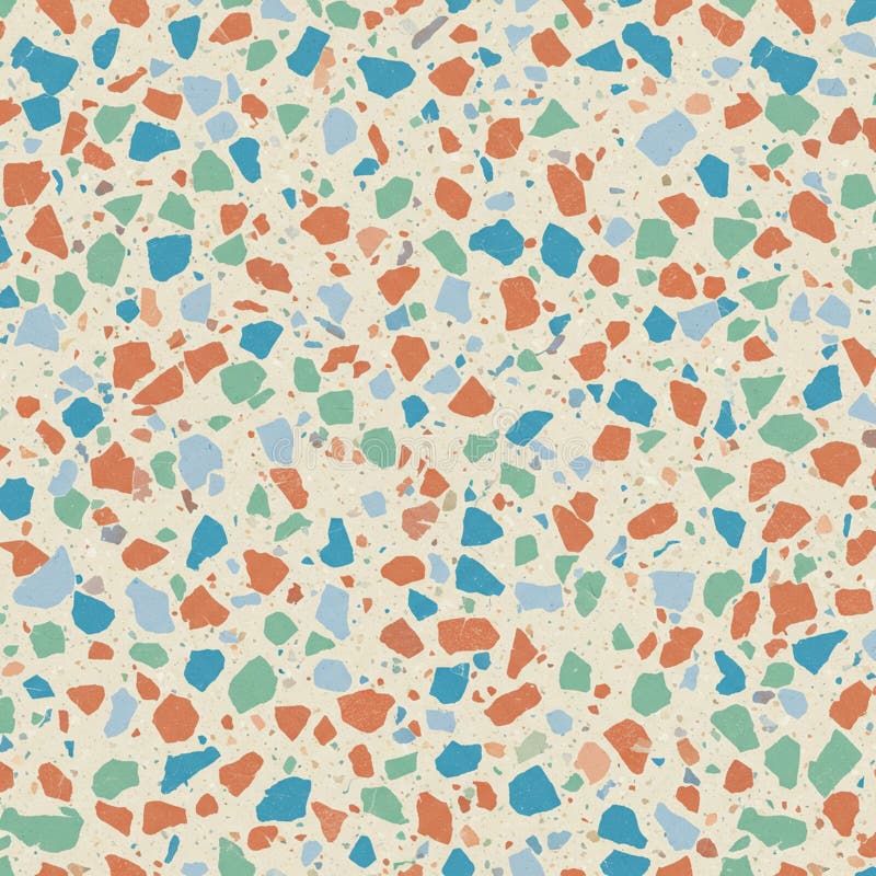 Terrazzo Pattern with Irregular Multicolored Chips in Shades of ...