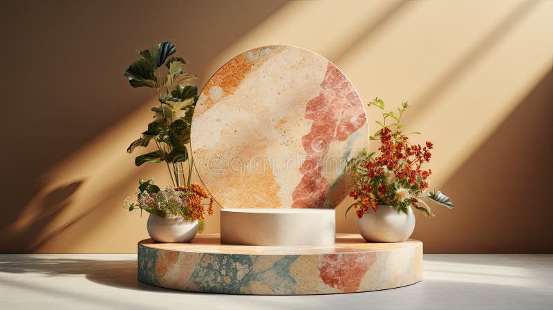 Terrazzo Podium with Natural Daylight for Product Present - AI ...