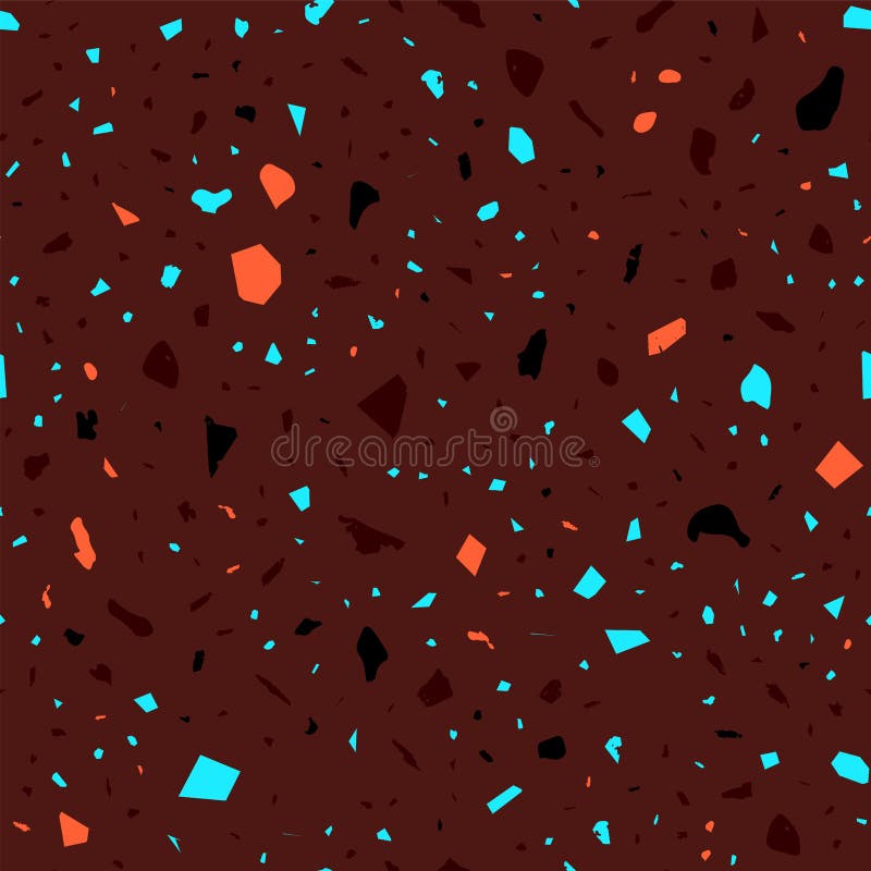 Terrazzo Seamless Pattern. Dark Classic Flooring T Stock Vector ...