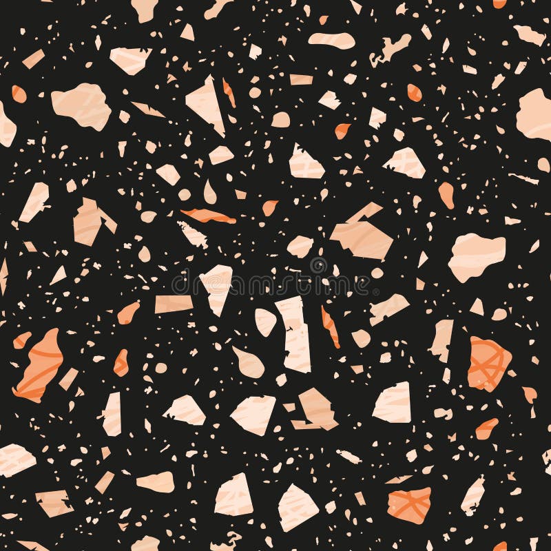 Terrazzo Seamless Pattern. Dark Classic Flooring T Stock Vector ...