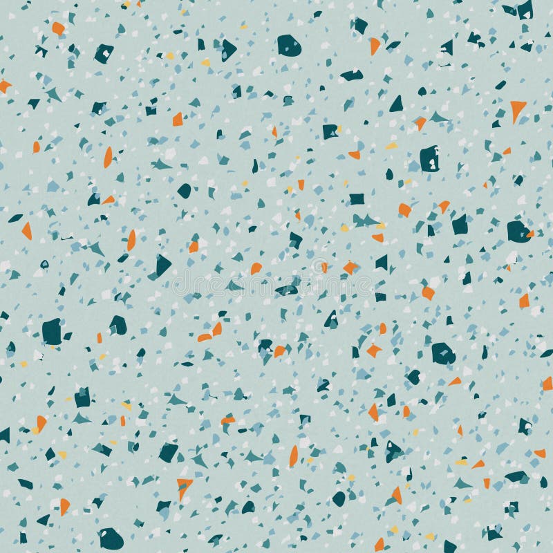Blue Terrazzo Texture Background Pattern Stock Illustration ...