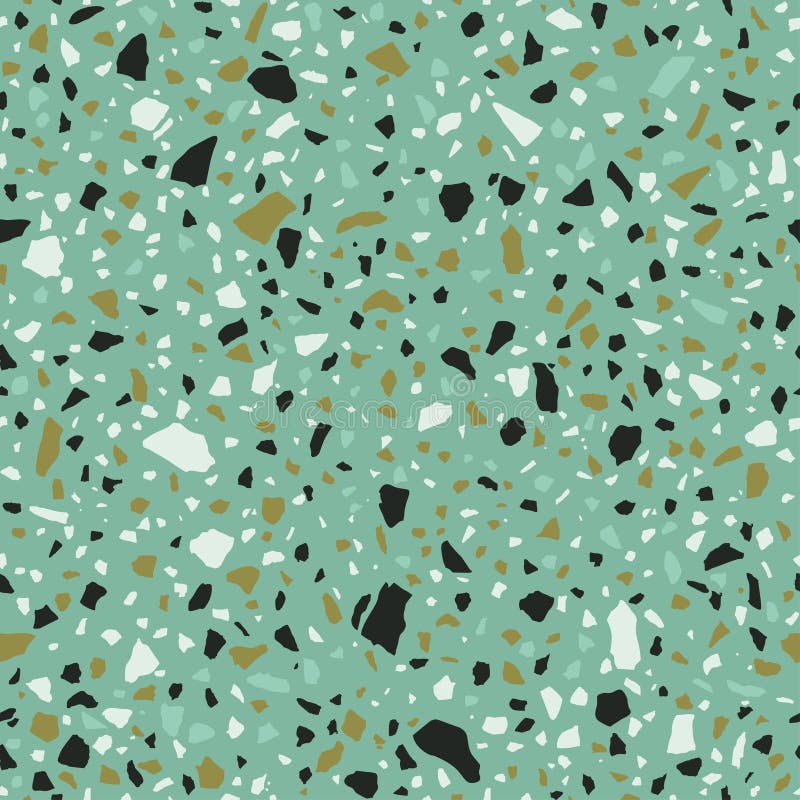Terrazzo Seamless Polished Pebble Pattern. Surface Texture of ...