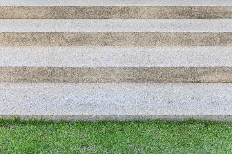 Terrazzo Steps and Green Lawn Outside the House Stock Image - Image of ...